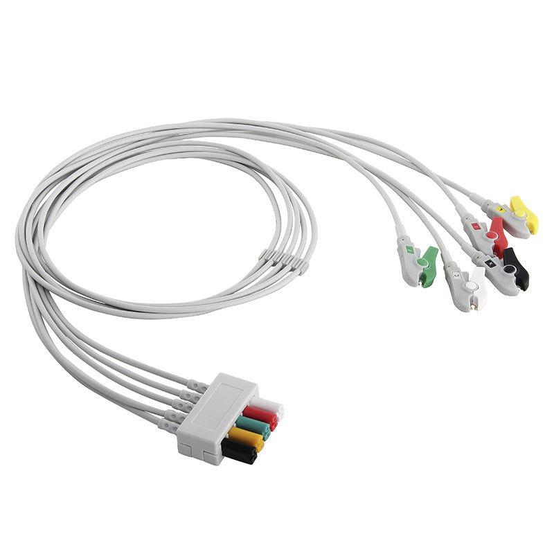 Mindray Datascope ECG Leadwires 0012-00-1514-03 5 Lead Grabber Clip ECG ...