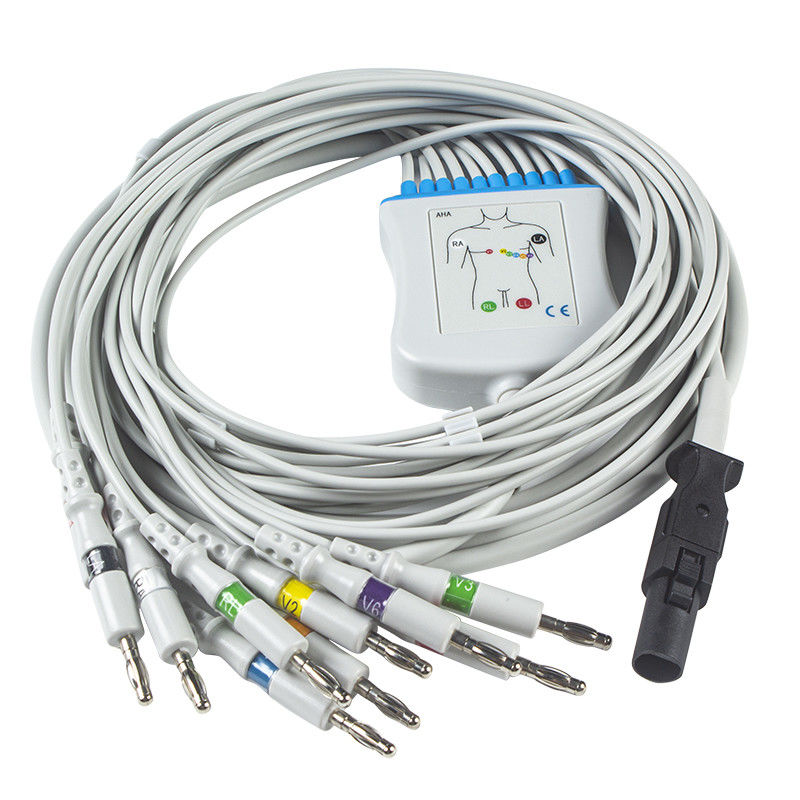 Mortara 60-00180-01 60-00181-01 Q-Stress EKG Cable And Leadwires 12 Pin ...