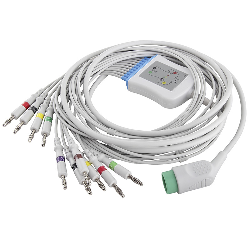 Med-tronic Compatible Direct-Connect EKG Cable and Leadwires IEC 4.0Banana
