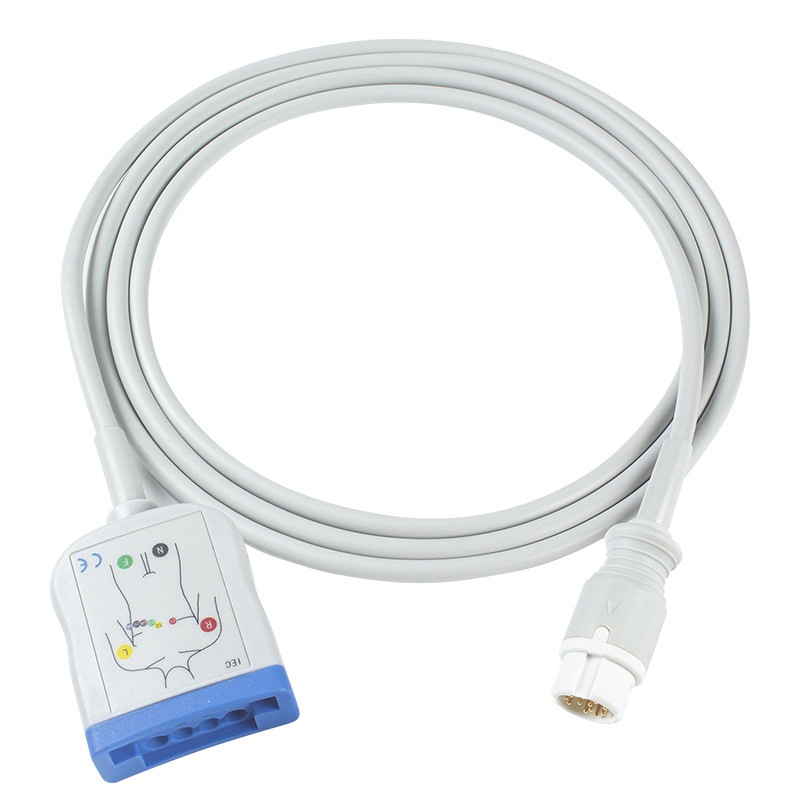 P-Hilips 12Pin 6+4(10Lead ) ECG Trunck Cable Compatible with Intellivue ...