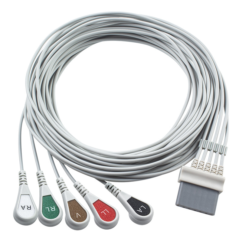 Schiller ECG Cables and Leadwires 7pin Connector ECG Cable 5 Lead IEC ...