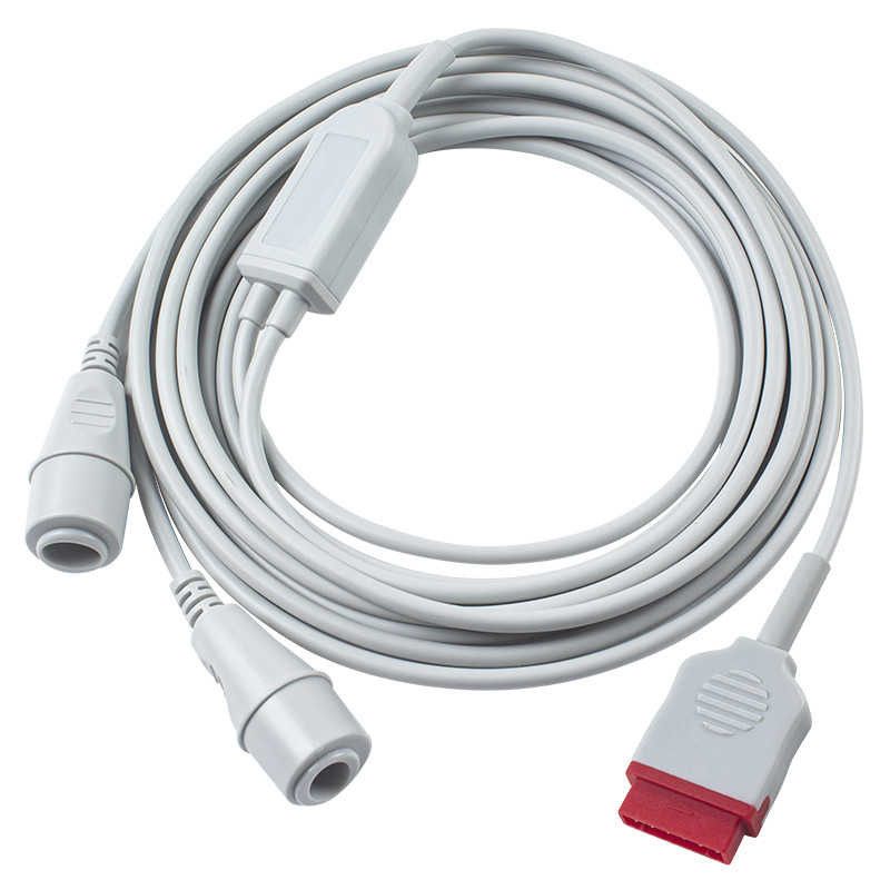GE Invasive Blood Pressure Transducer IBP Adapter Cable 2*Edward 6pin ...