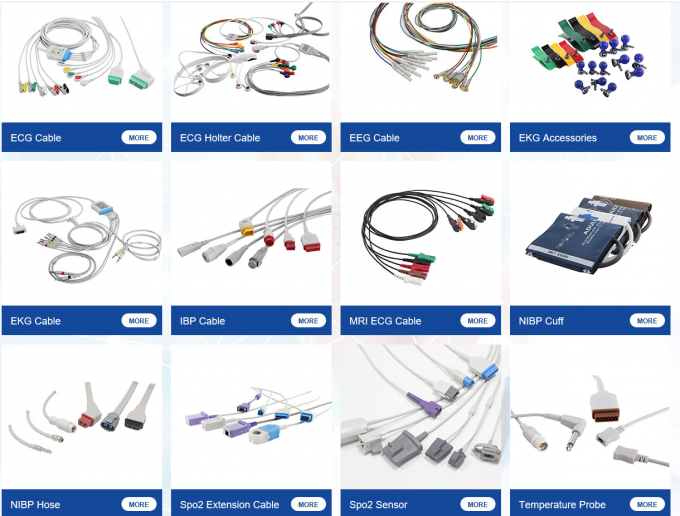 GE CAM 14 ECG Lead Wires 420101-002 IEC 4.0 Banana EKG Leadwires