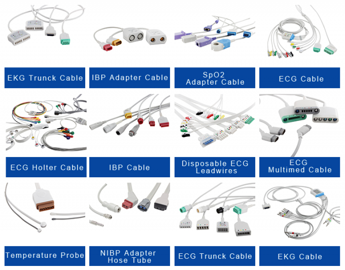 Nihon Kohden Radio Translucent Wire X-Ray CT 3 Lead MRI ECG ...